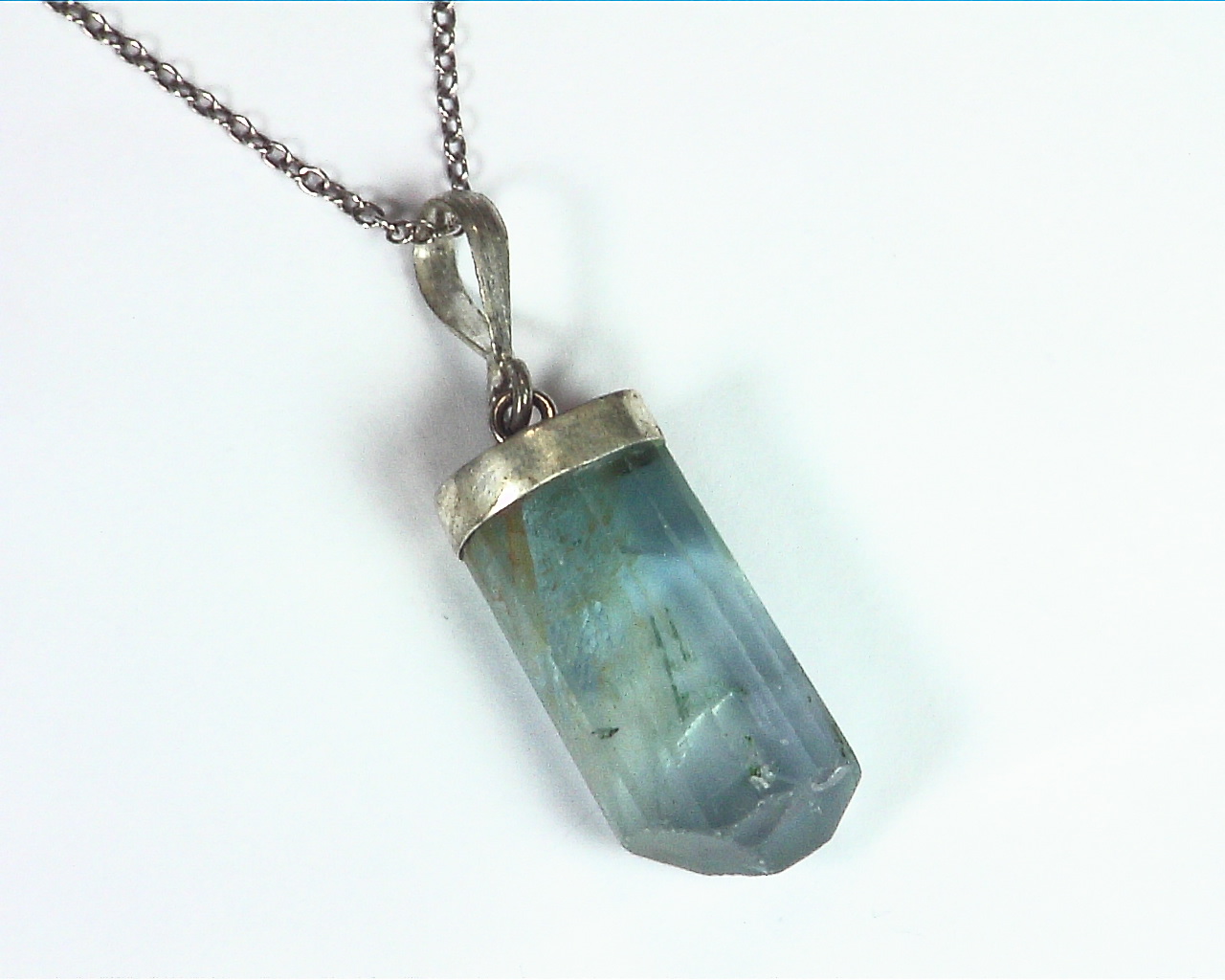 Fluorite Natural Genuine Gemstone Crystal Sterling Silver Pendent PSS ...