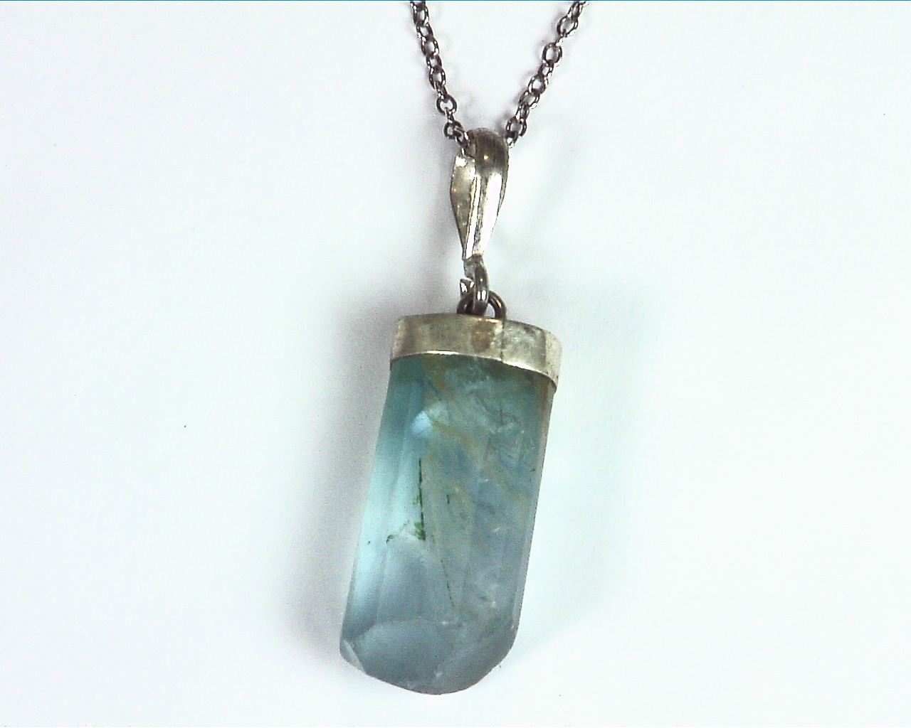 Fluorite Natural Genuine Gemstone Crystal Sterling Silver Pendent PSS ...